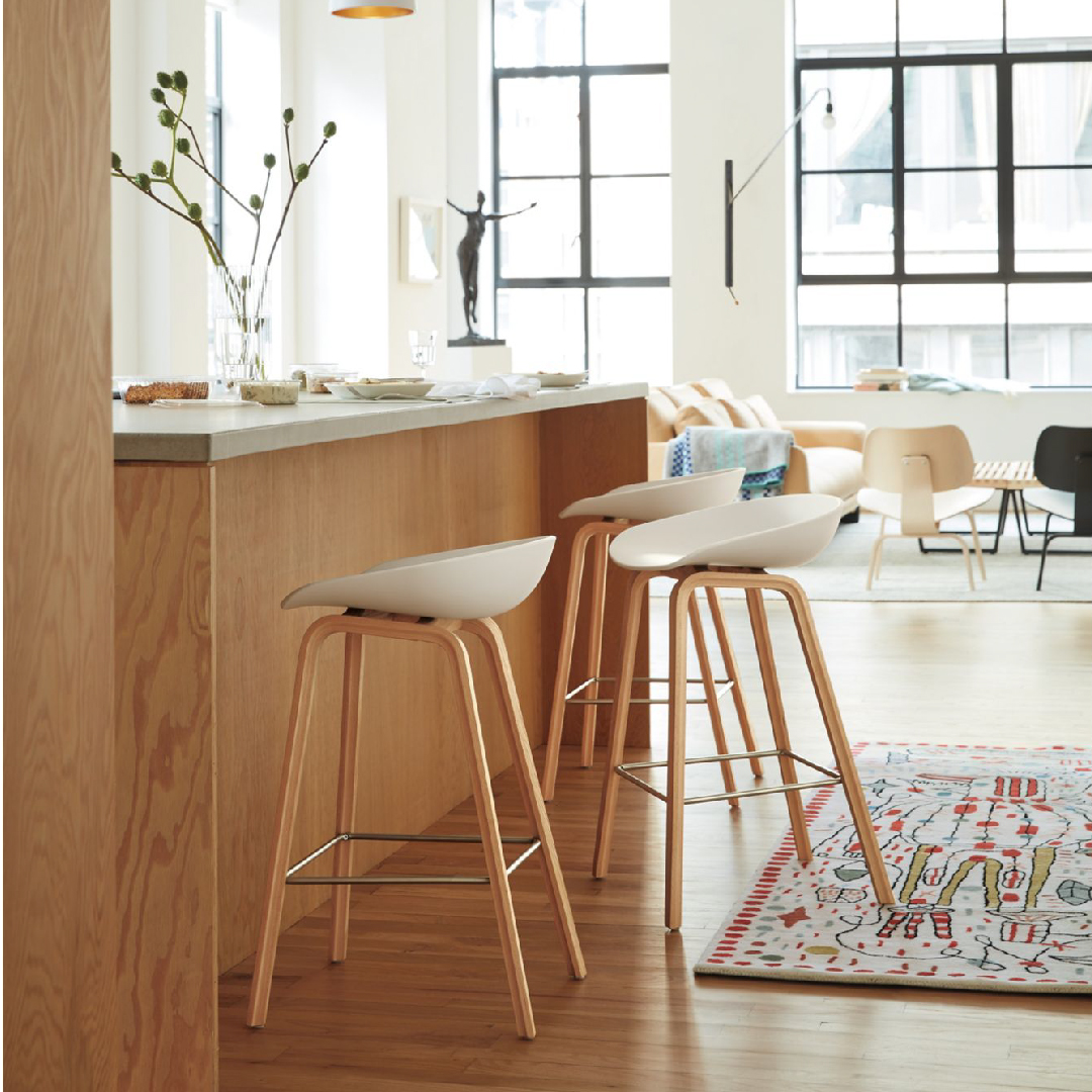 Counter de Madera Color Blanco - Koncepto